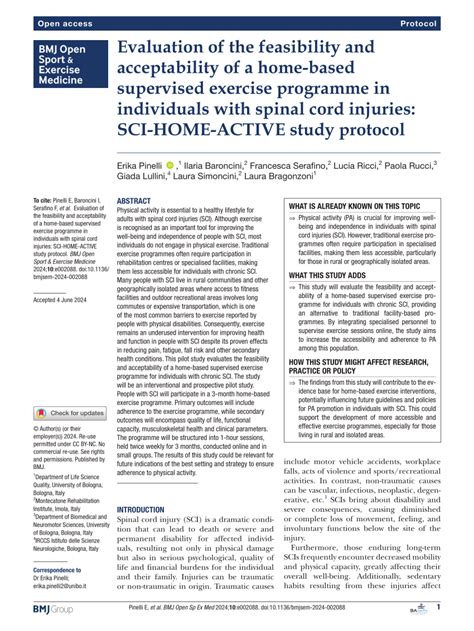 Pdf Evaluation Of The Feasibility And Acceptability Of A Home Based Supervised Exercise