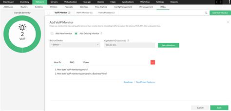 Adding New Voip Monitor Opmanager Help