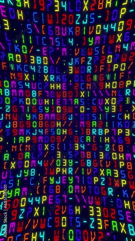 vidéo stock vertical video colorful digital code matrix motion