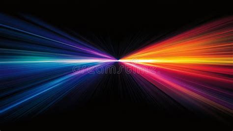 Abstract Speed Of Light Burst With Vivid Colors Stock Illustration