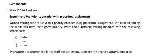 Components Xilinx Ise 147 Software Experiment 7a