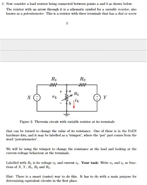 Solved Now Consider A Load Resistor Being Connected Between Points A