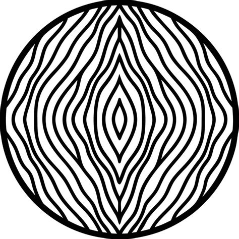 Abstract Circular Design With A Symmetrical Pattern Of Black Curved Lines Within A Circle