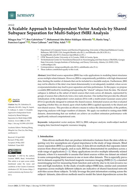 pdf a scalable approach to independent vector analysis by shared