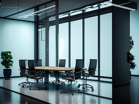 Premium AI Image Conference Room With Transparent Screens Integrated