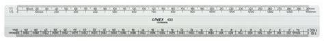 Linex Scale Ruler 433 30cm White Hamelin Brands Manufacturing