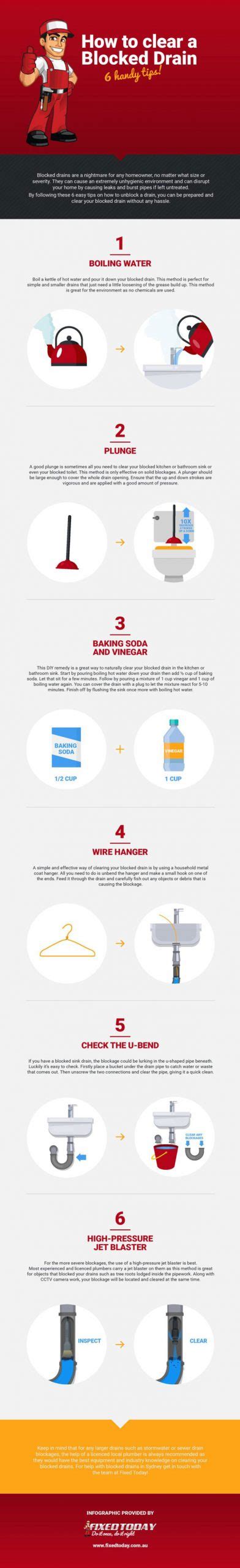How To Unblock A Drain Infographic Best Infographics