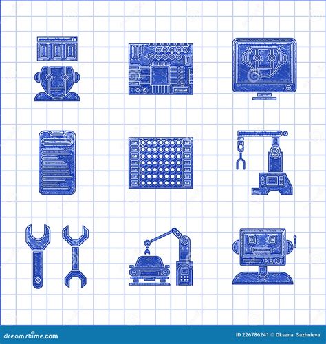 Set Printed Circuit Board PCB Industrial Machine Robotic Robot Arm Hand Robot Assembly Line
