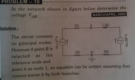 in the network shown in figure below determine the voltage vab march a