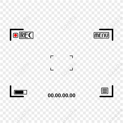 녹화 시간 카메라 일러스트 테두리 시각 검은 Rec Png 일러스트 무료 다운로드 Lovepik