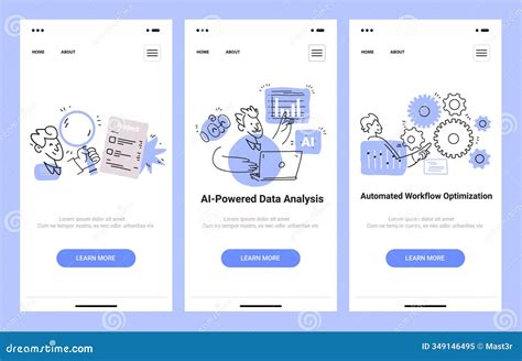 AI Powered Data Analysis Technology Concept Illustration Featuring People Analyzing Data On