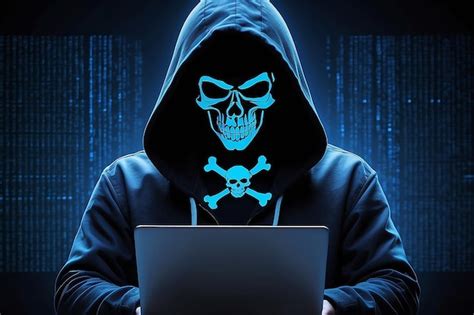 Premium Photo Silhouette Of Hacker Wearing Hood Using Laptop Computer