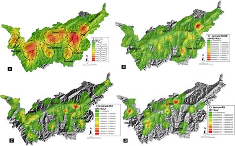 Kernel Density Analysis A Kernel Density Map Research Radius2 Km