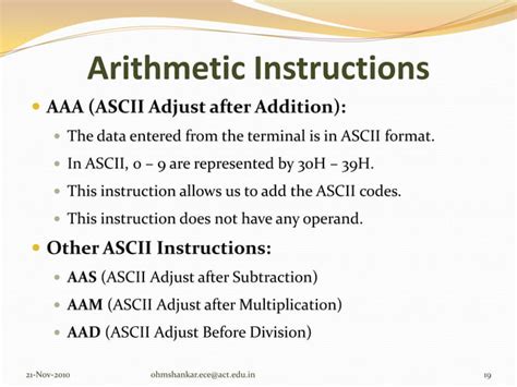 Instruction Set Of 8086 Pptx