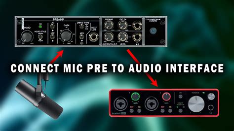 외장 마이크 프리앰프와 오디오 인터페이스 연결 Ejim