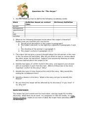 The Sniper Short Story Questions Doc Questions For The Sniper