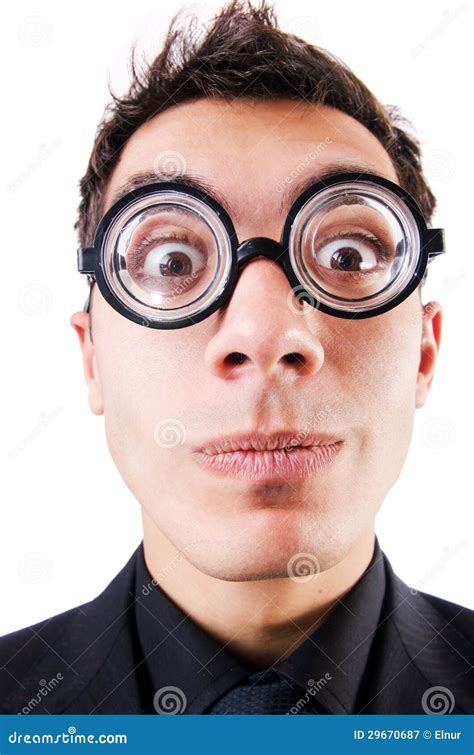 Nerd Businessman Isolated Stock Image Image Of Looking