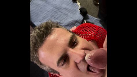 Sissy Sucks Cock And Gets Facial