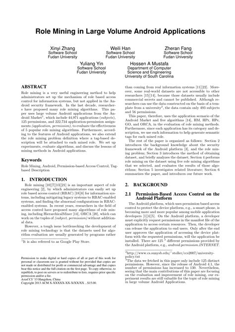 pdf role mining algorithm evaluation and improvement in large volume