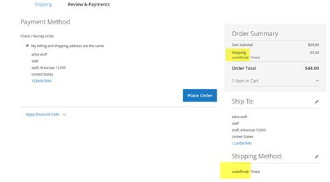 Shipping Method Undefined Issue · Issue 19853 · Magentomagento2 · Github