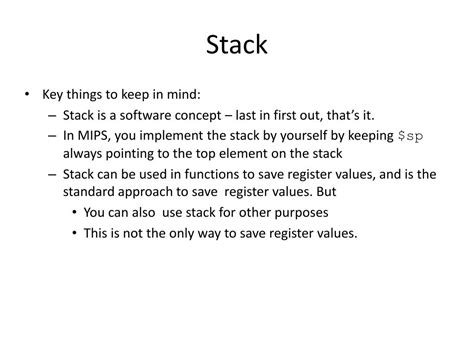 PPT MIPS Function Continued PowerPoint Presentation Free Download ID 6592887