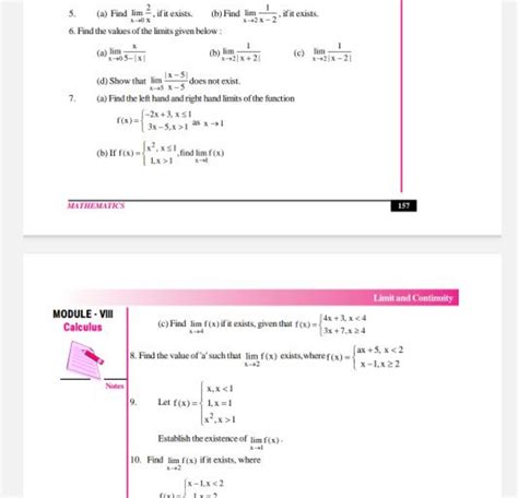 5 a find limx→0 x2 if it exists b find limx→2 x−21 if it exists