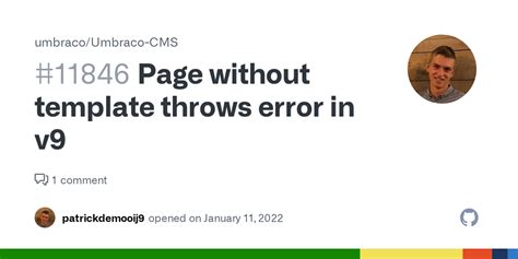 Page Without Template Throws Error In V9 · Issue 11846 · Umbracoumbraco Cms · Github