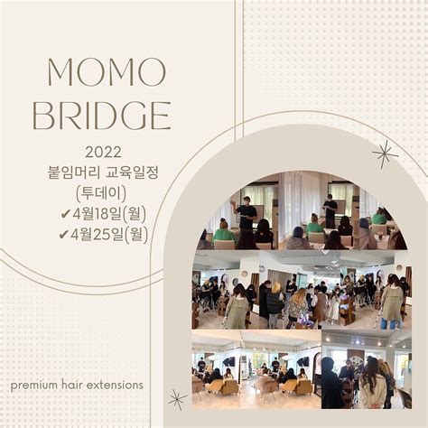 모모브릿지 붙임머리 아카데미 안녕하세요 기다리셨던 붙임머리교육 일정이 나와서 피드 올려요