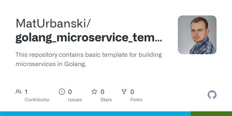 github maturbanski golang microservice template this repository
