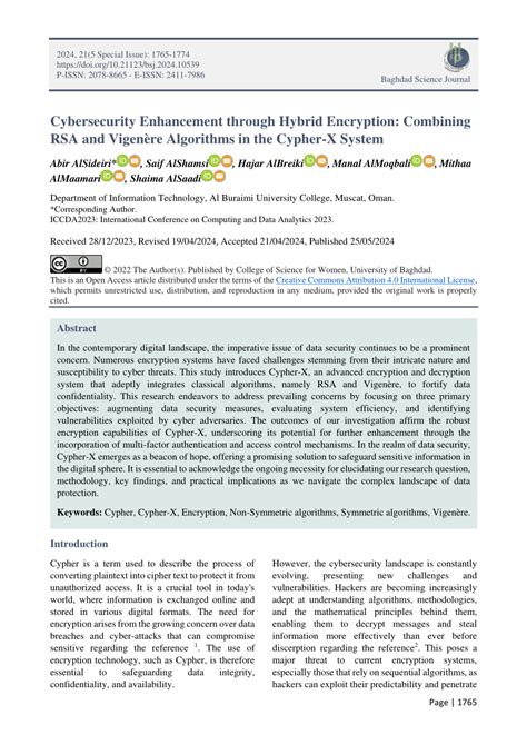 Pdf Cybersecurity Enhancement Through Hybrid Encryption Combining