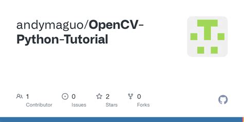 Github Andymaguo Opencv Python Tutorial