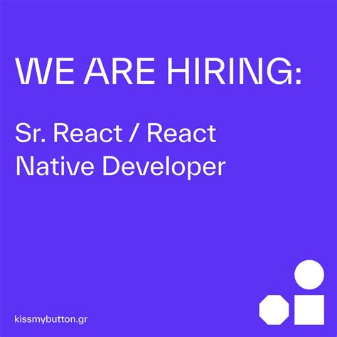 kissmybutton on linkedin hiring hiring react reactnative kmb