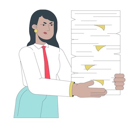 Premium Vector Demanding Boss Delegating More Tasks 2d Linear Cartoon