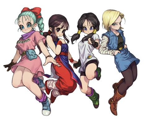 Android 18 Bulma Chi Chi And Videl Dragon Ball And 2 More Drawn By