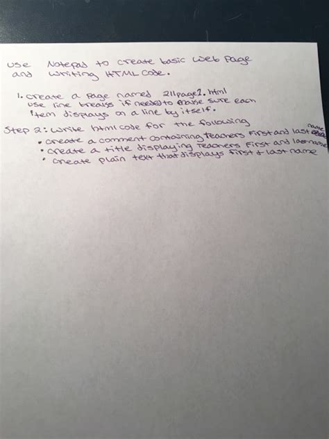 Solved Use Notepad To Create Basic Web Page And Writing HTML Chegg