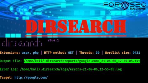 Dirsearch Directory Scanner Tool Youtube