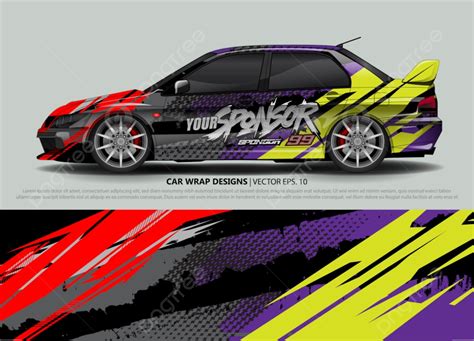 차량 비닐 스티커 및 자동차 일러스트 데칼 상징에 대한 경주 용 랩 디자인 벡터 자동 봉고차 브랜딩 Png 일러스트 및 벡터 에 대한 무료 다운로드 Pngtree