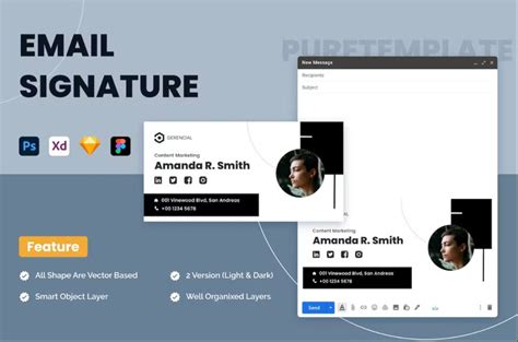 15 Free Editable Email Signature Template Psd Graphic Cloud