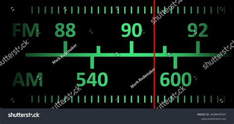Radio Tuner Frequency Tuning Analoog Dashboard Stock Vector Royalty Free 2439445547 Shutterstock