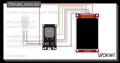 TFT Display Integrated Wokwi ESP STM Arduino Simulator
