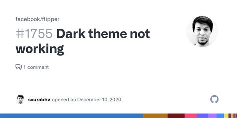 Dark Theme Not Working · Issue 1755 · Facebookflipper · Github