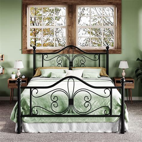 Allewie Queen Size Bed Frame With Headboardmetal Bed Frame With