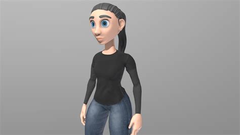 female video game character 3d model by vincentzdo [60821fb] sketchfab