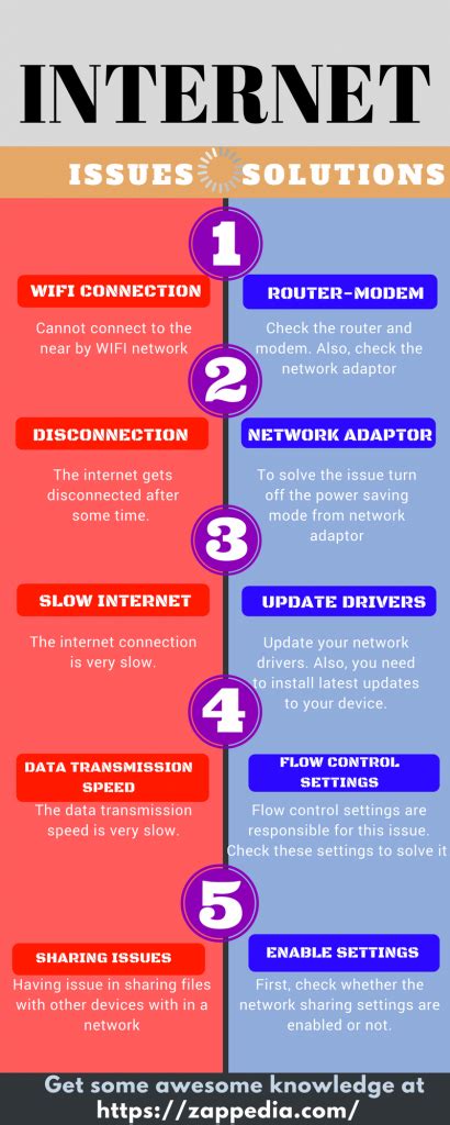 Infographics Top 5 Internet Issues And Their Troubleshooting