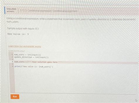 Solved Challengeactivity3123 Conditional Expression