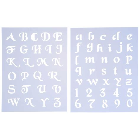 Cursive Letter Stencils
