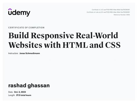 finished a course on html and css rashad al shakyasin posted on the