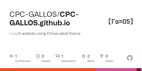 GitHub CPC GALLOS CPC GALLOS github io Γα Ω5 webiste using Chirpy jekyll theme