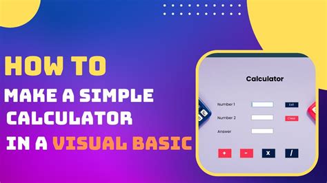 How To Make Simple Calculator In A Visual Basic Vbnet 2023 Youtube