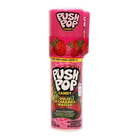 dulce de caramelo push pop sabor fresa 14 g walmart